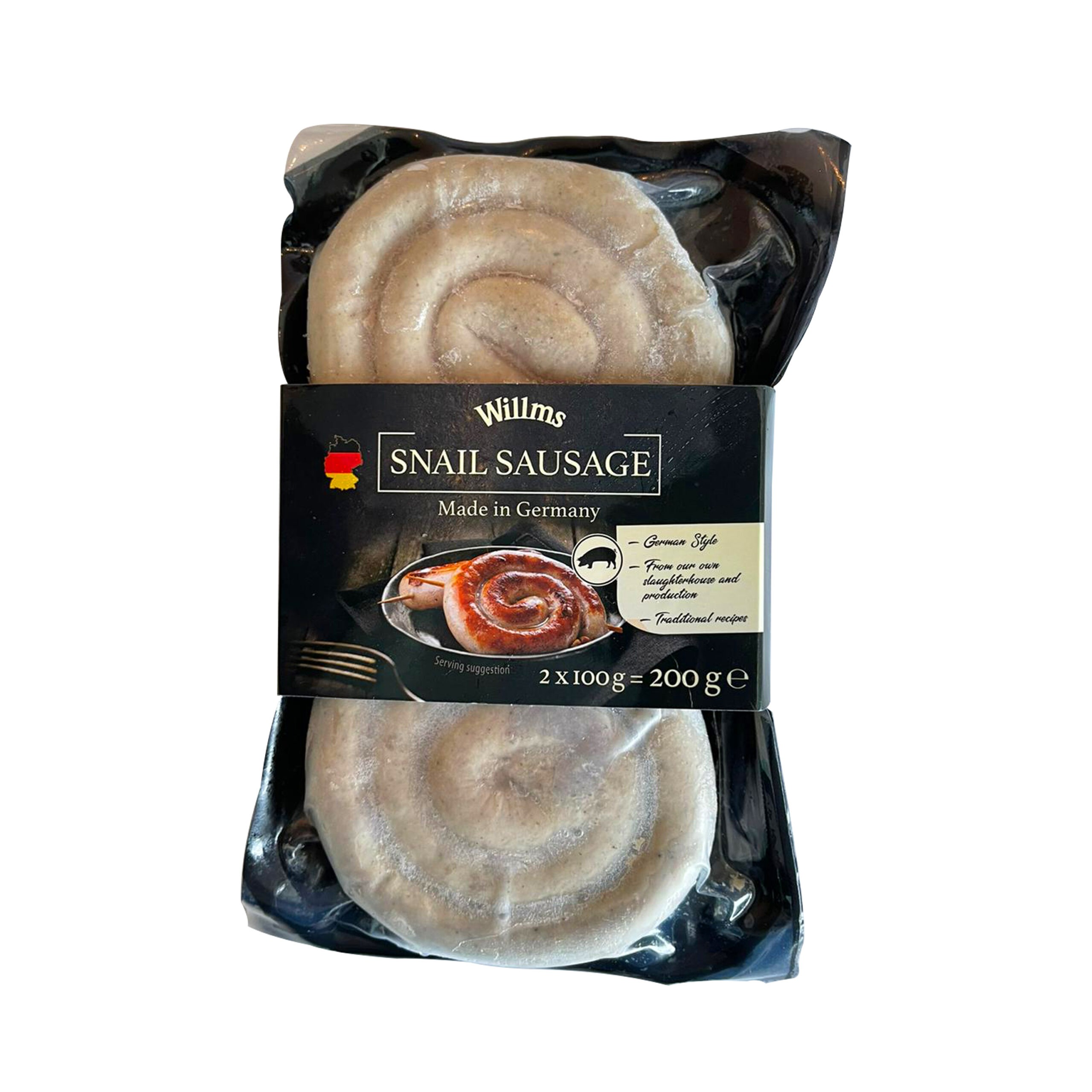 Willms Snail Sausage 200G - 1974 by Meat Affair